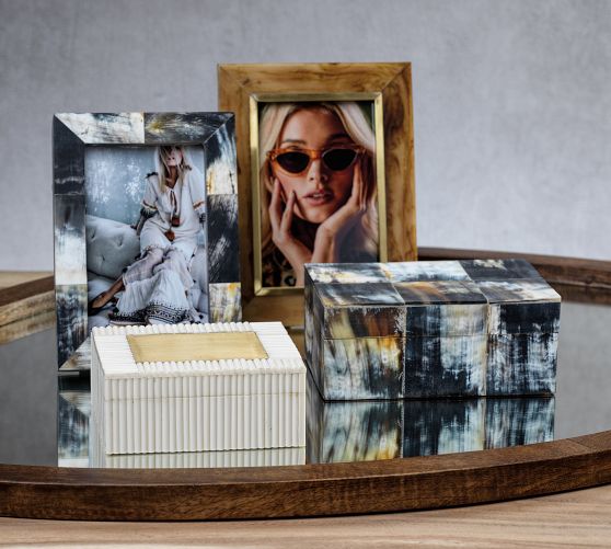 Black & White Horn Box | Pottery Barn