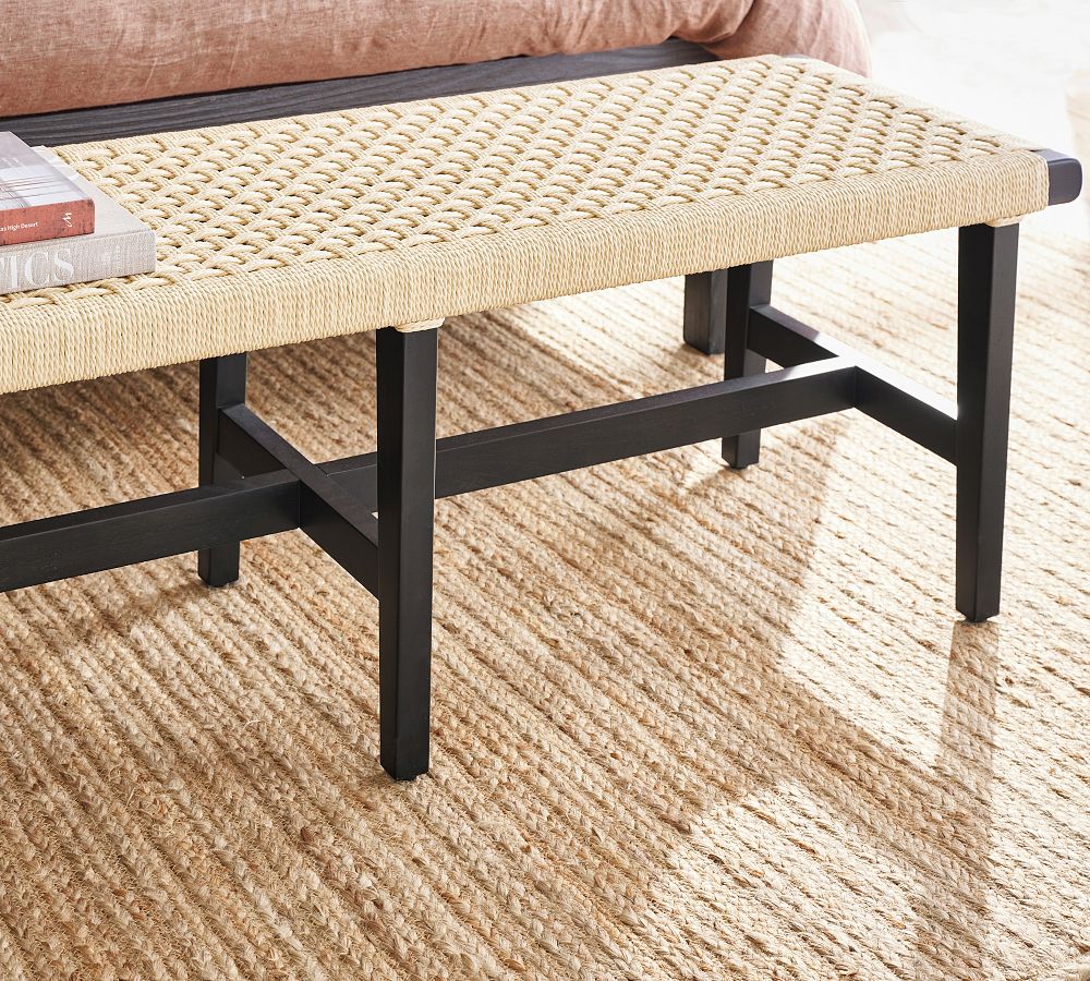 Fenton Woven Bench | Pottery Barn