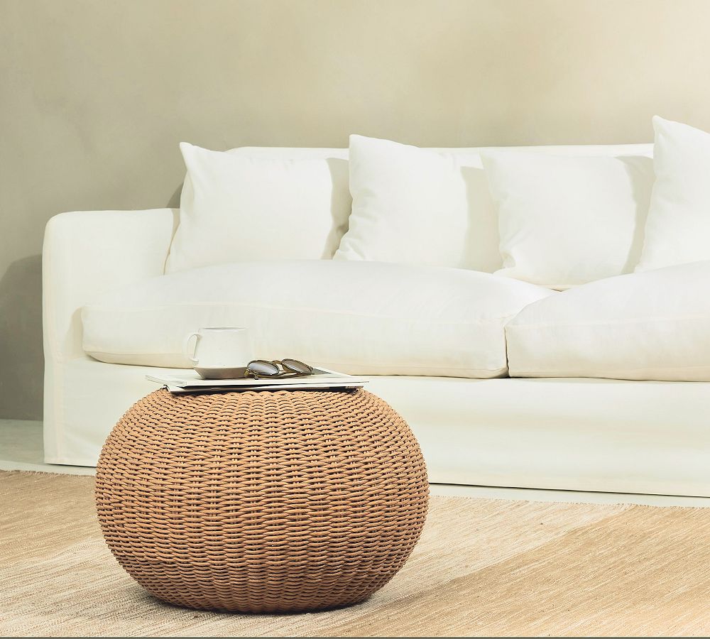 Encinitas Round Accent Stool | Pottery Barn