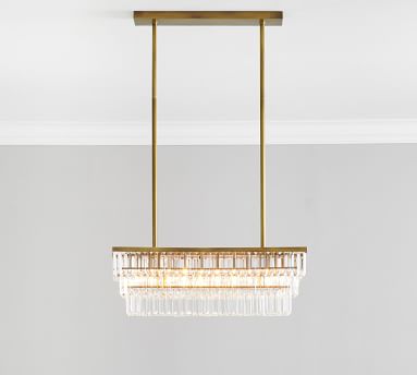 Gemma Crystal Rectangle Chandelier | Pottery Barn