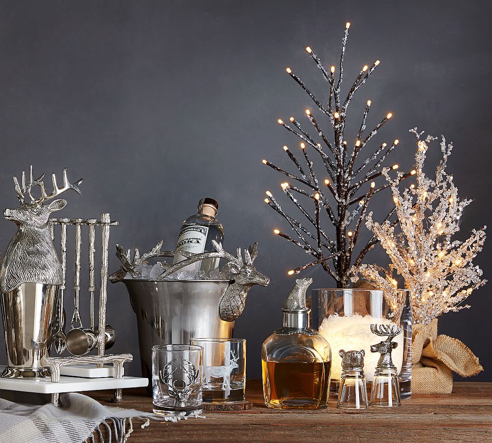 Lit Snowy Crystal Trees | Pottery Barn