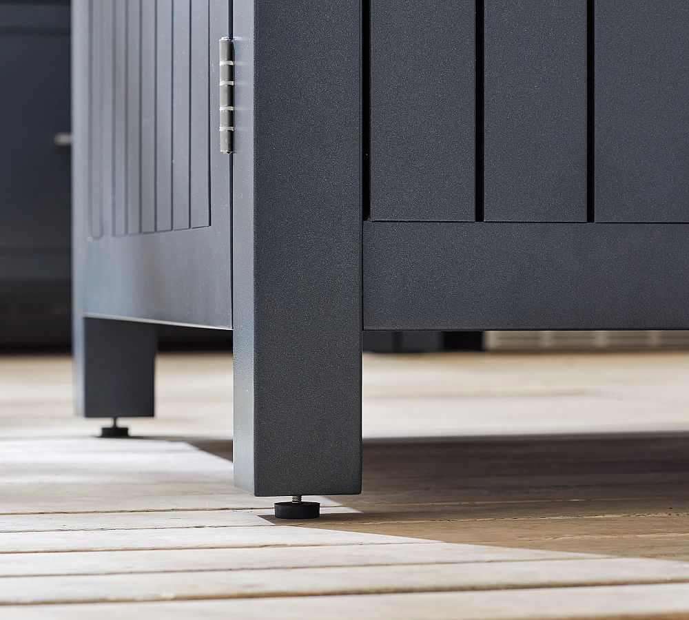 Indio Metal Outdoor Kitchen Double Cabinet | Pottery Barn