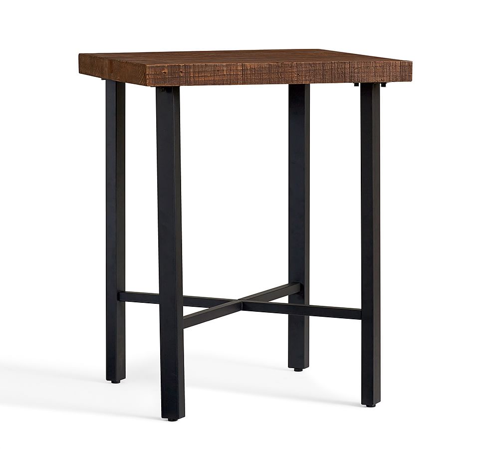Griffin Square Reclaimed Wood Bar Height Table | Pottery Barn