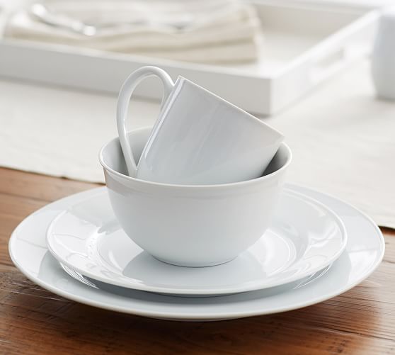 Great White Traditional Dinner Plate | Pottery Barn