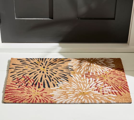Fireworks Light Up Doormat | Pottery Barn