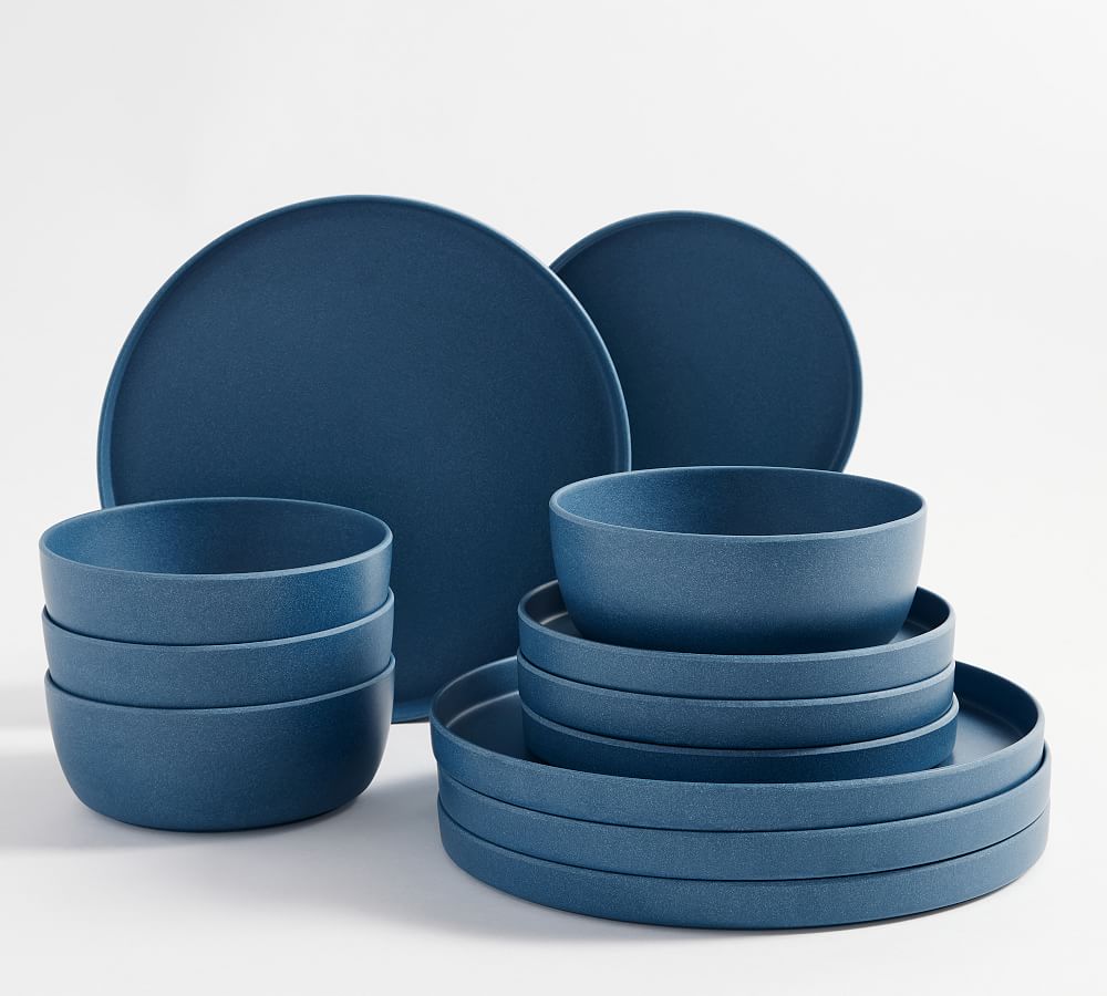Mason Modern Melamine 12-Piece Dinnerware Set | Pottery Barn
