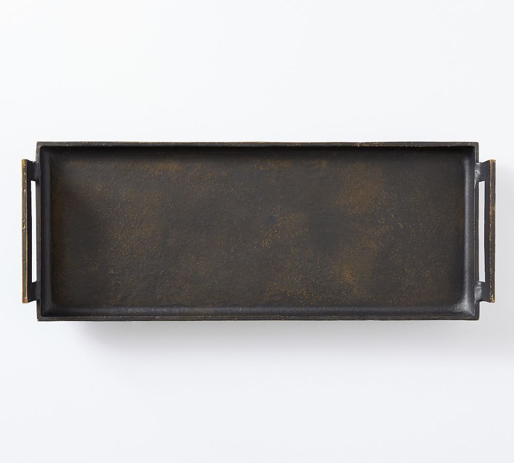 Barrett Cast Candle Decorative Tray | Pottery Barn