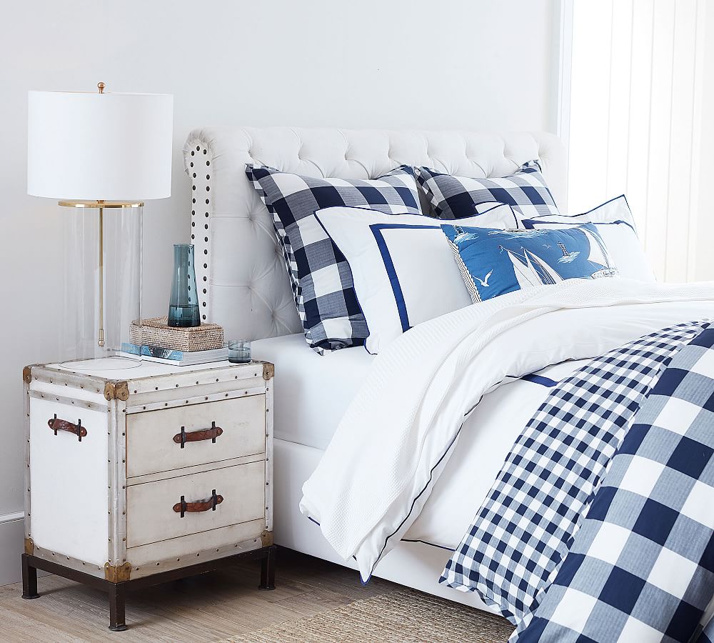 Chesterfield Tufted Upholstered Platform Bed with Footboard or Side ...