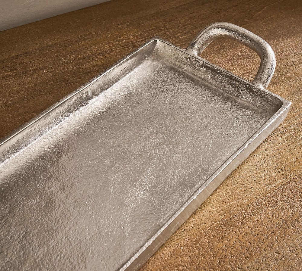 Lavell Silver Cast Tray | Pottery Barn