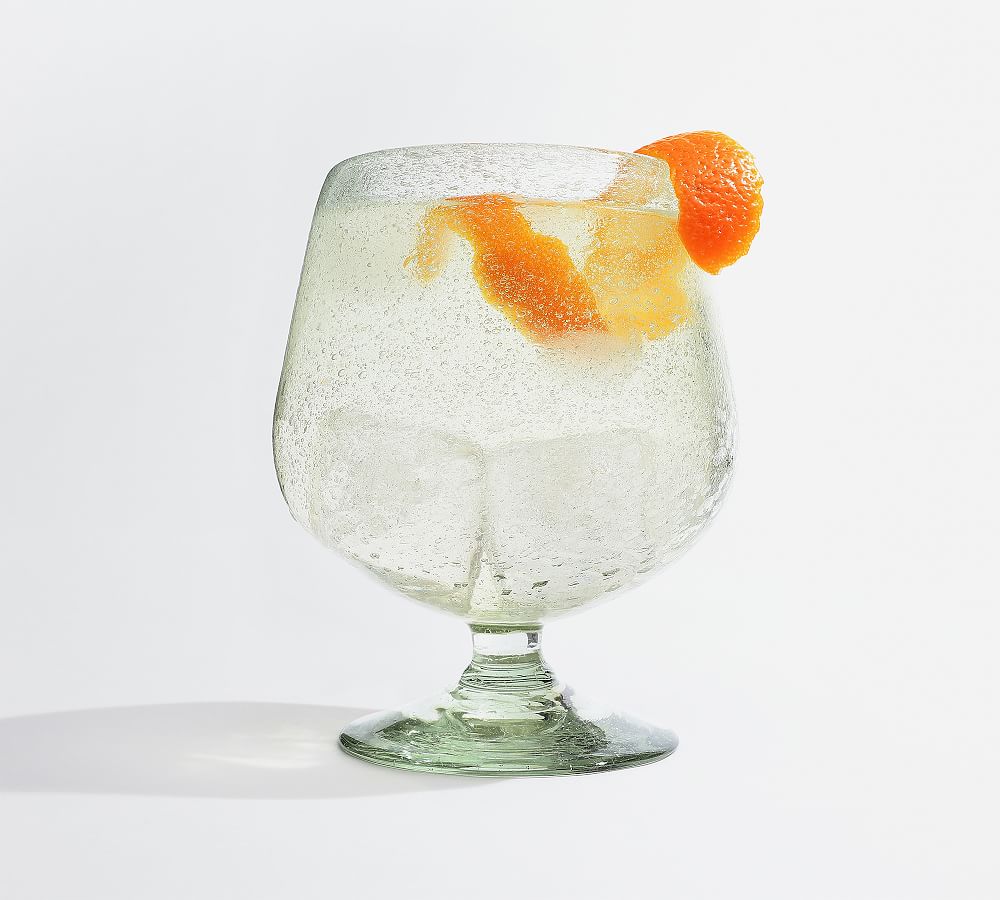 Handcrafted Recycled Sea Glass Spritzer Glasses | Pottery Barn