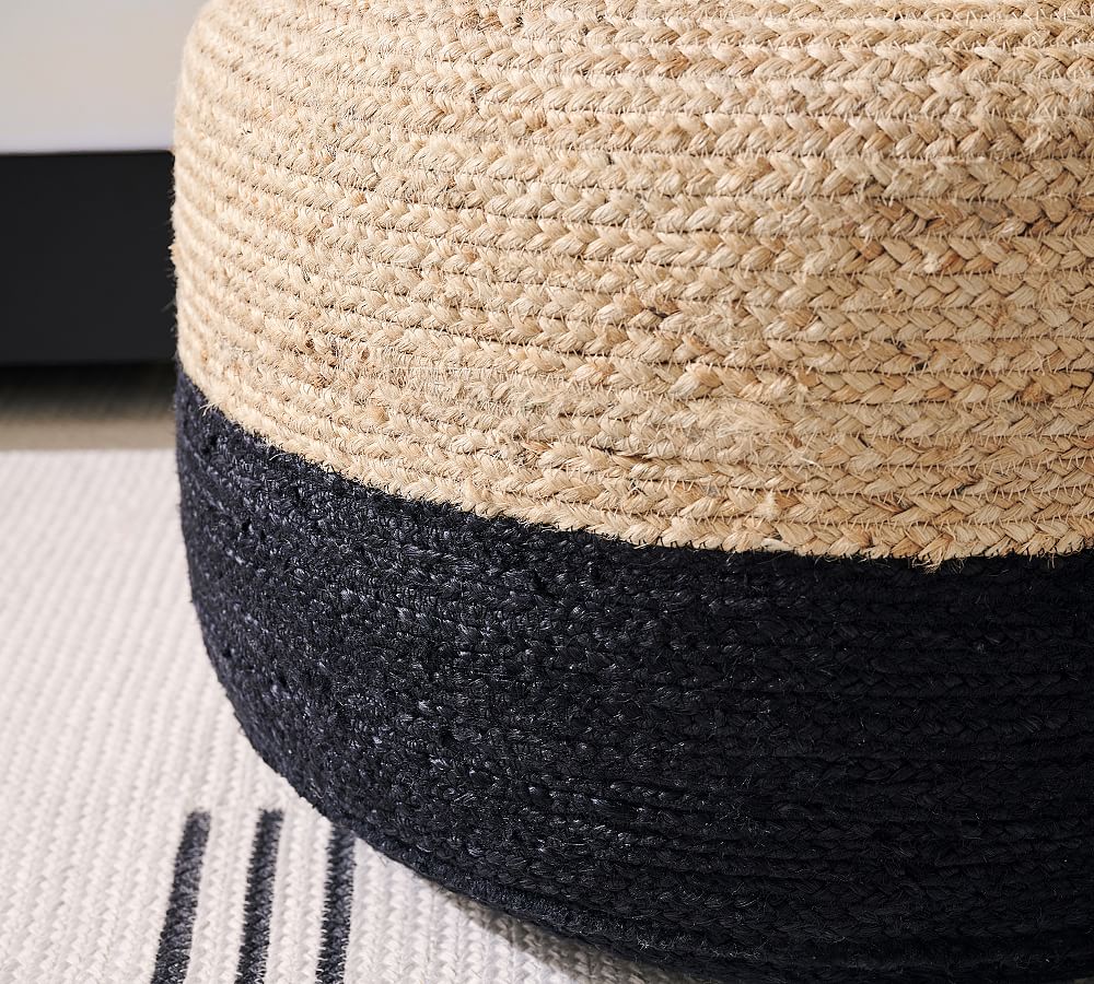 Handwoven Natural Fiber Round Pouf | Pottery Barn