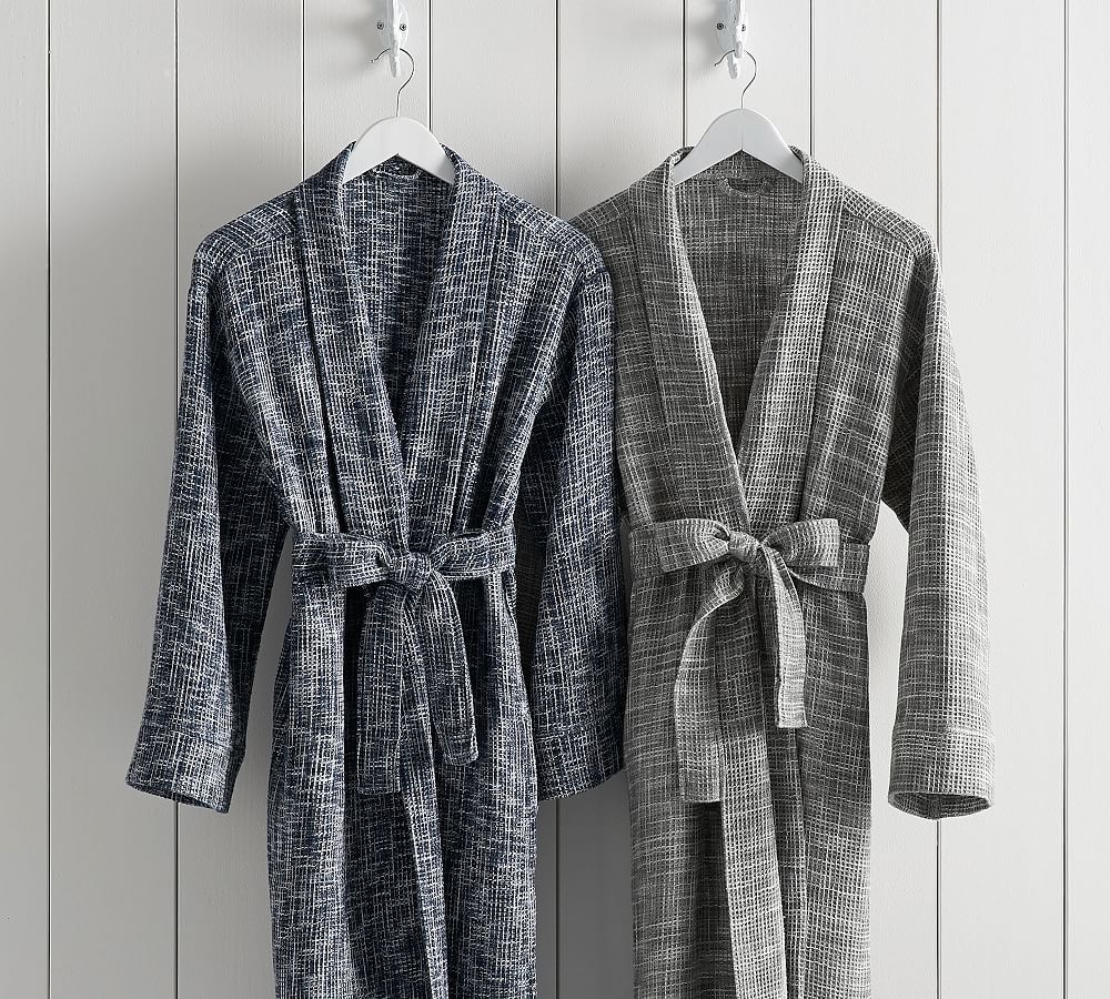 Organic Waffle Weave Lightweight Robe | Pottery Barn