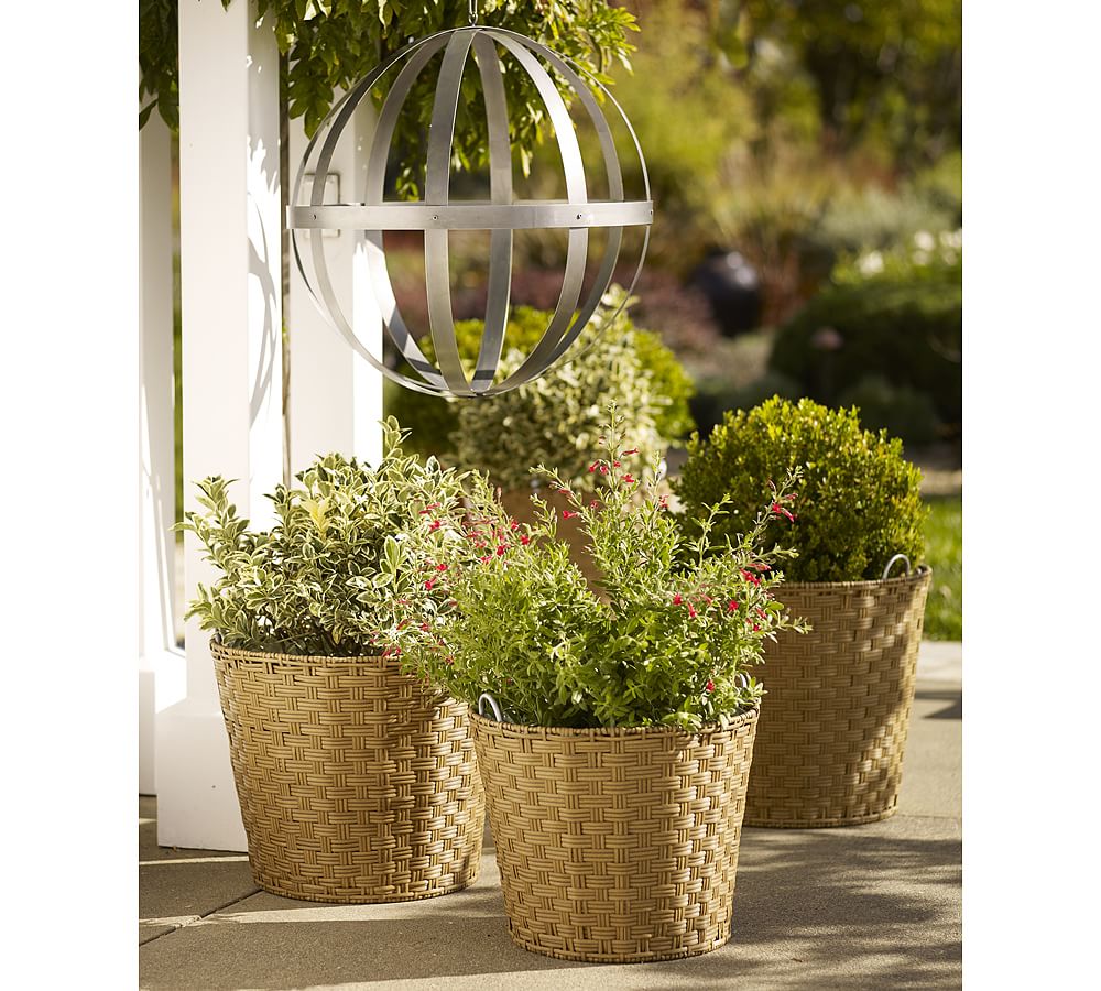 Glenwillow All-Weather Wicker Planters | Pottery Barn
