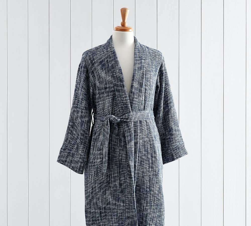 Organic Waffle Weave Lightweight Robe | Pottery Barn