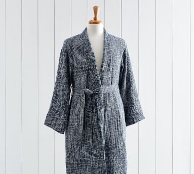 Organic Waffle Weave Lightweight Robe | Pottery Barn