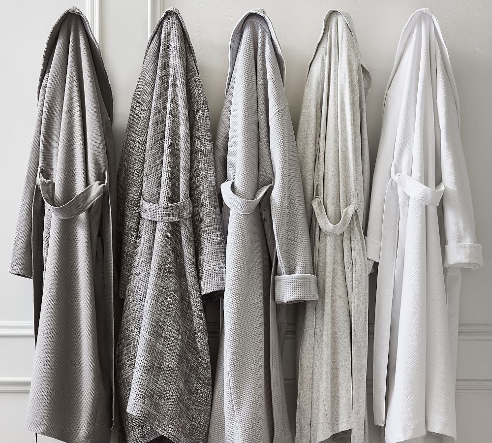 Organic Waffle Weave Lightweight Robe | Pottery Barn