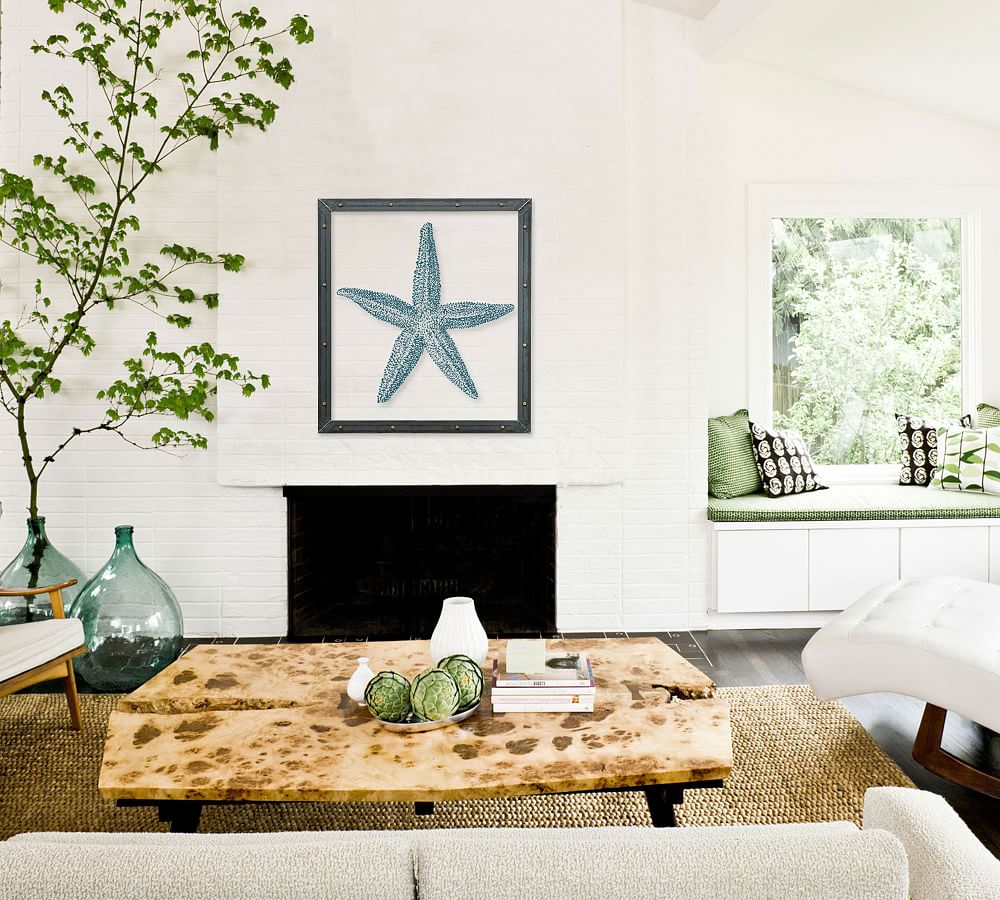 Starfish Framed Acrylic Print | Coastal Wall Art | Pottery Barn