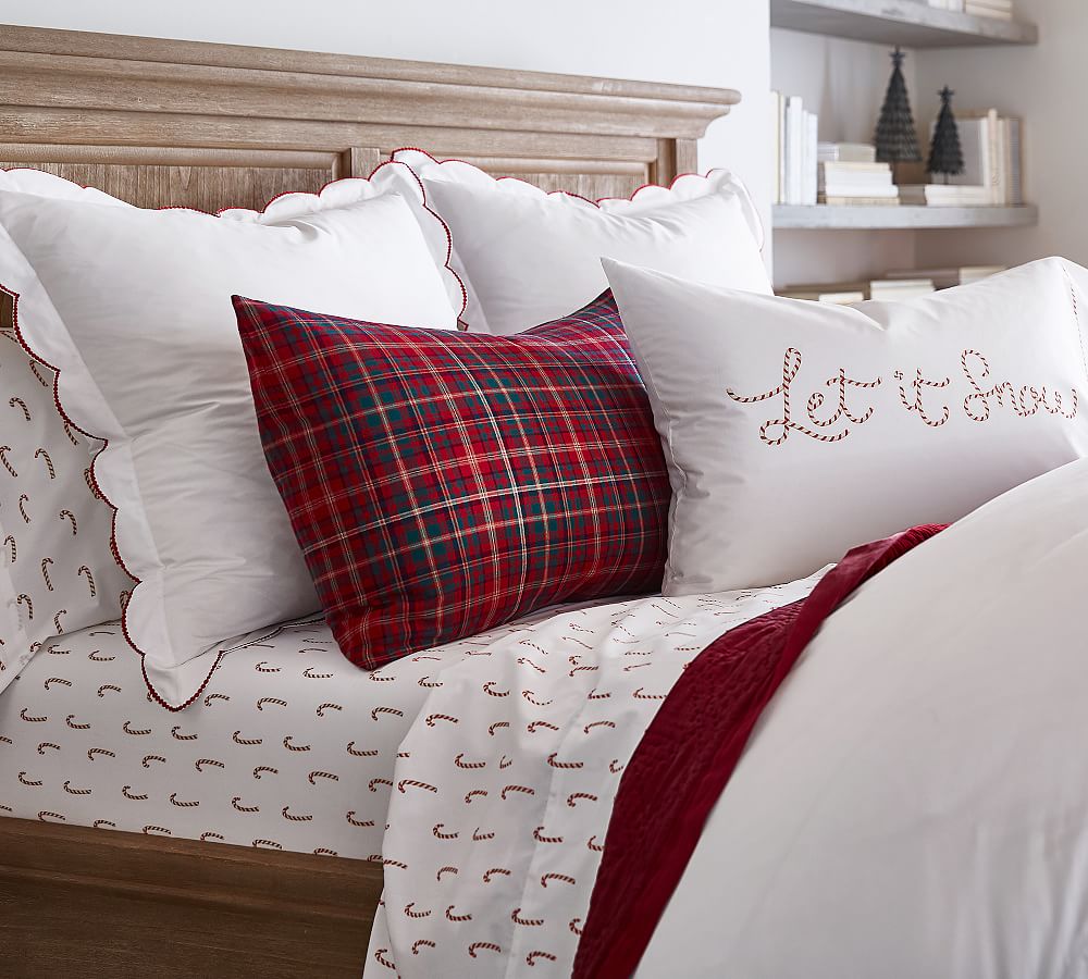Candy Cane Organic Cotton Sheet Set | Pottery Barn