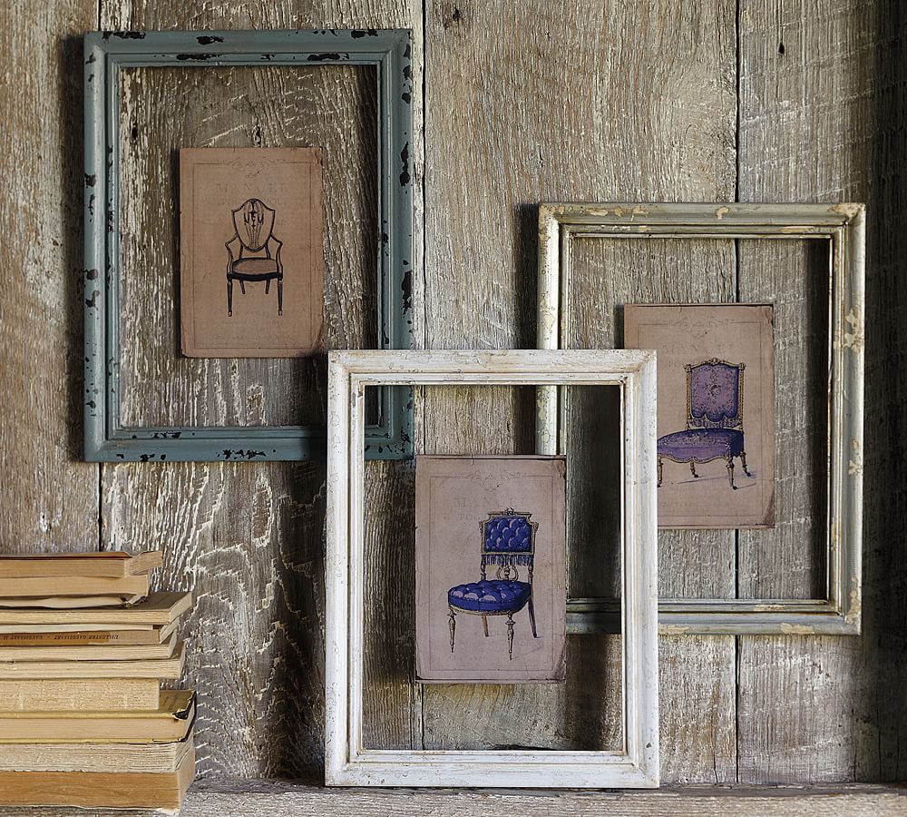 Framed Vintage Chair Prints, Set of 3 | Pottery Barn