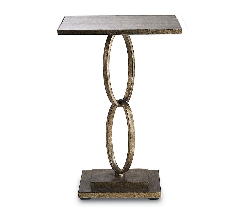 Randolph Rectangular Metal End Table | Pottery Barn