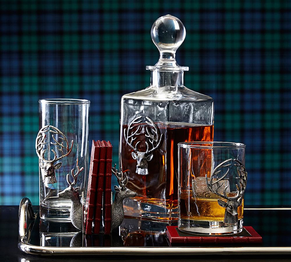 Stag Medallion Decanter | Pottery Barn
