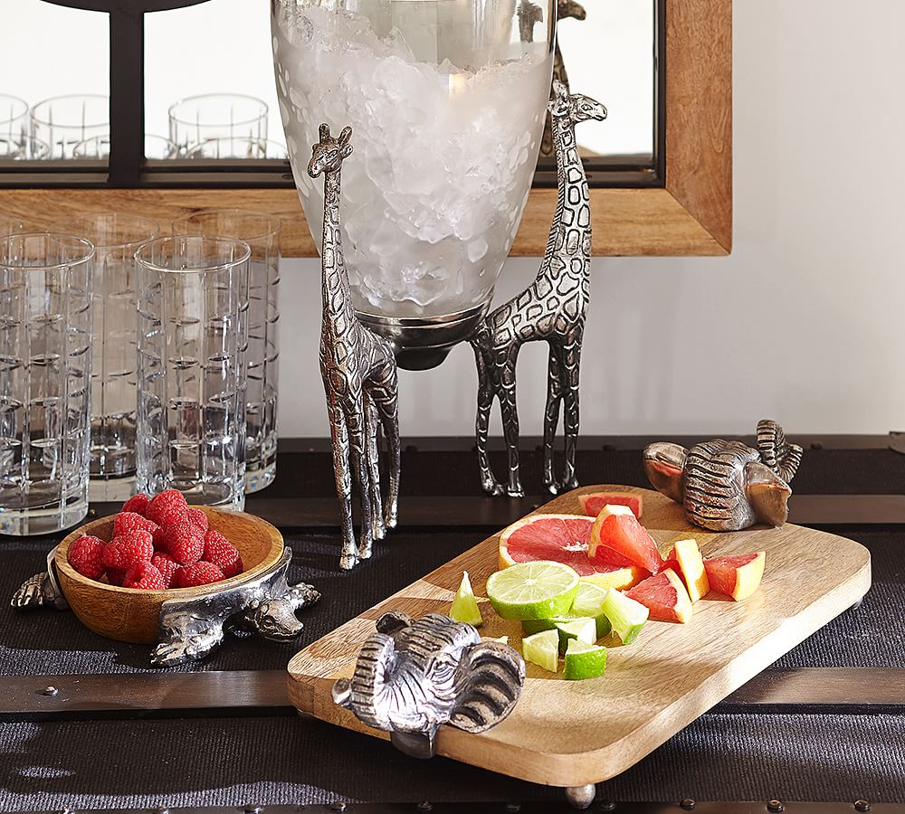 Turtle Wood/Metal Bowl | Pottery Barn