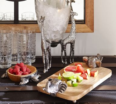 Turtle Wood/Metal Bowl | Pottery Barn