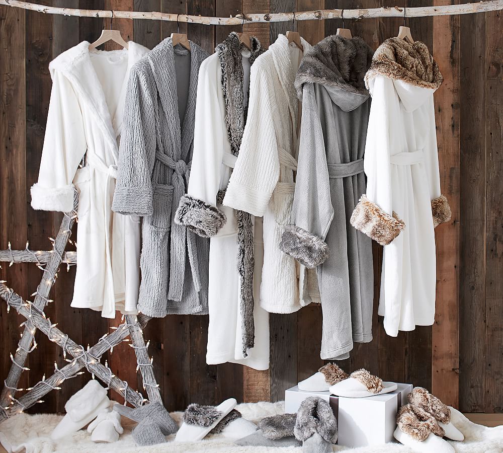 Furry Knit Robe | Pottery Barn