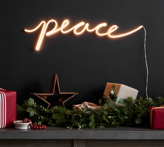 Peace Light Up Sign | Pottery Barn