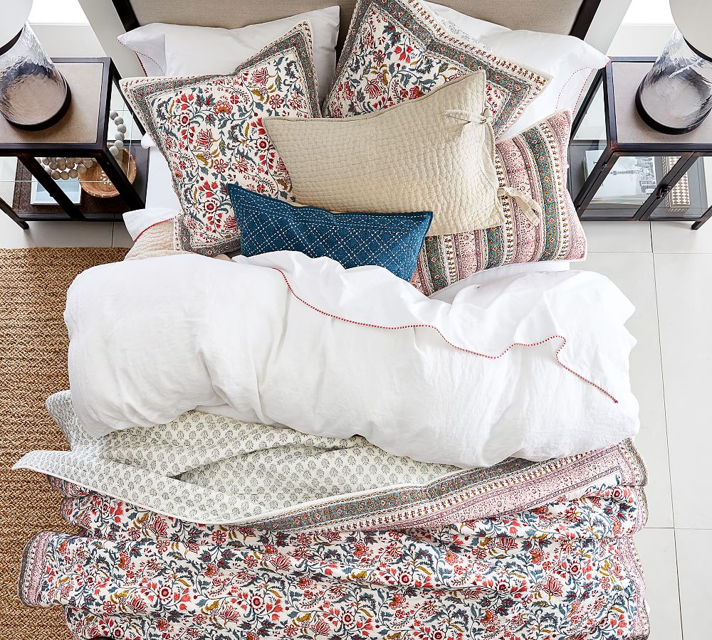 Lakshmi Reversible Block Print Pillow Sham | Pottery Barn