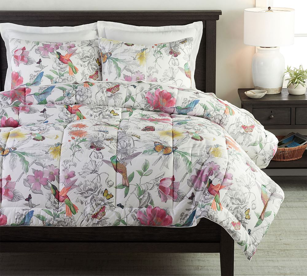 Hummingbird Cotton Comforter & Shams | Pottery Barn