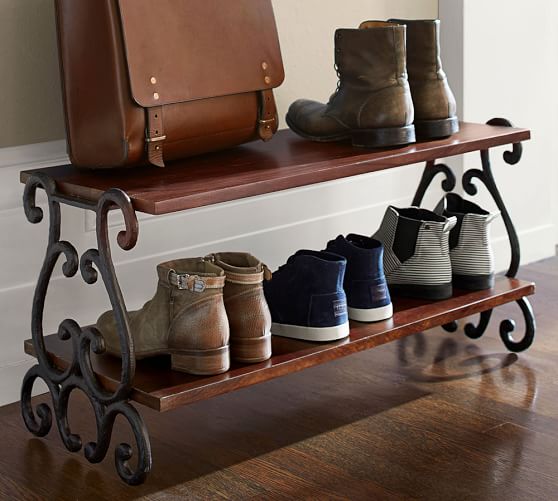 Moran Mango Wood Shoe Rack | Pottery Barn