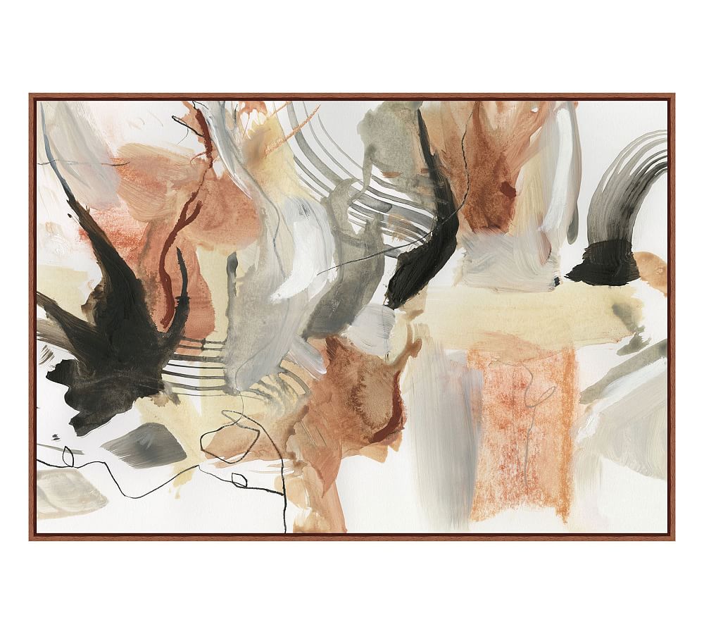 Hints of Gray Framed Canvas Wall Art | Pottery Barn