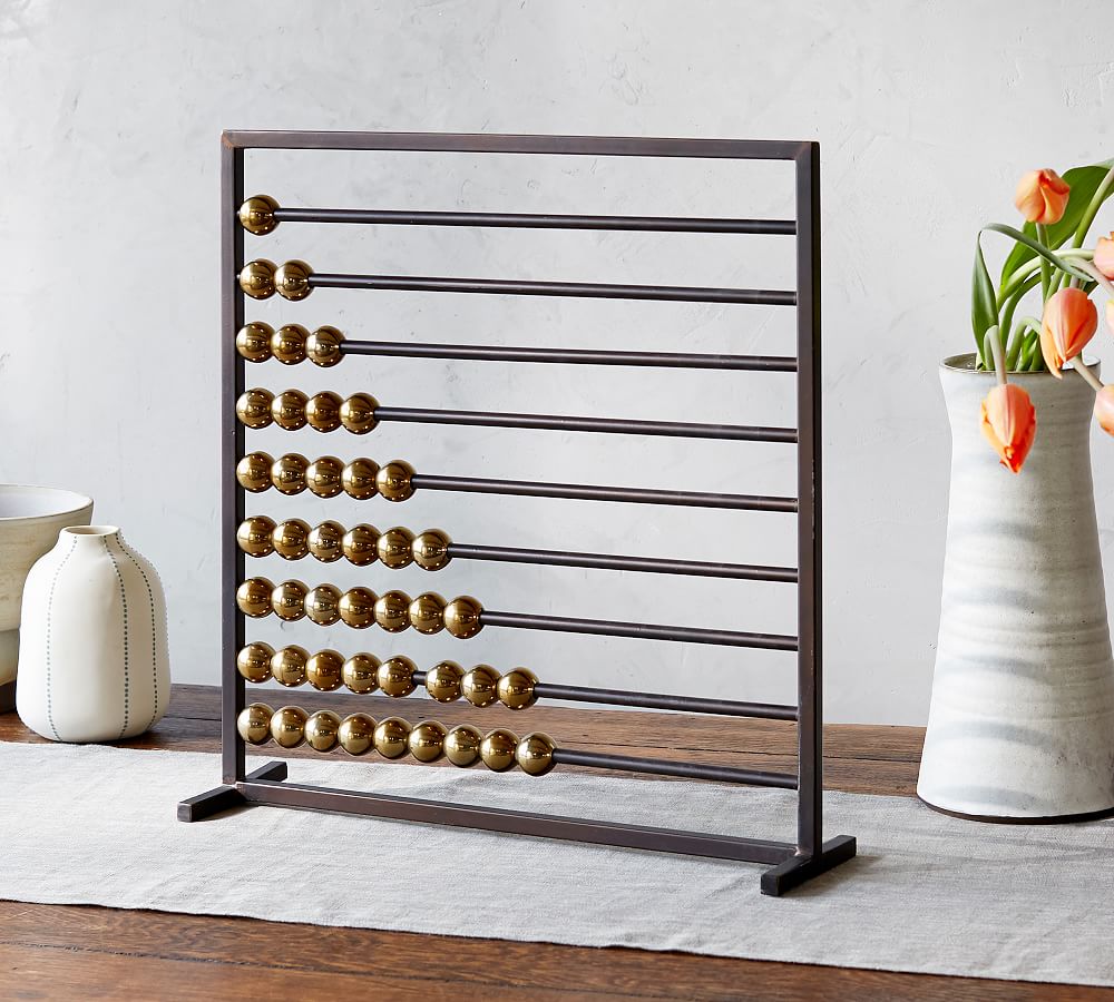 Abacus, Black & Gold | Pottery Barn