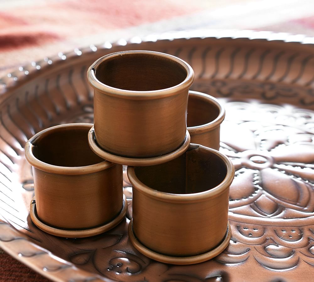 Rustic Copper Napkin Ring, Set of 4 | Pottery Barn