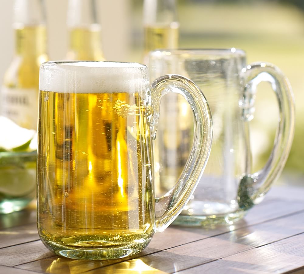 Casa Recycled Glass Beer Mug, Set of 6 | Pottery Barn