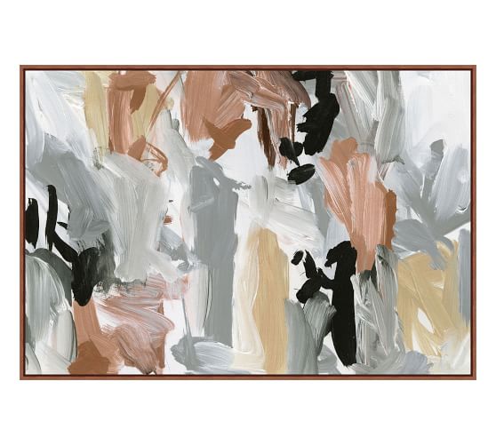 Hints of Gray Framed Canvas Wall Art | Pottery Barn