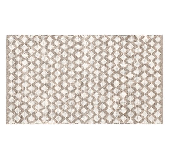 Ivory Diamond Wool Rug | Patterned Rugs | Pottery Barn