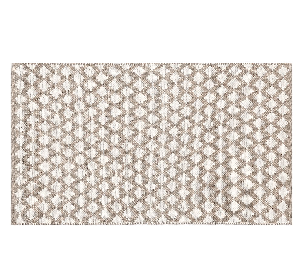 Ivory Diamond Wool Rug | Patterned Rugs | Pottery Barn