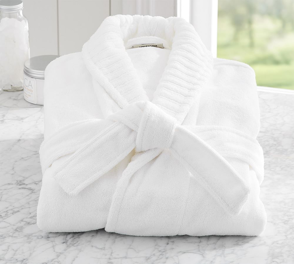 PB Sculpted Bath Robe | Pottery Barn