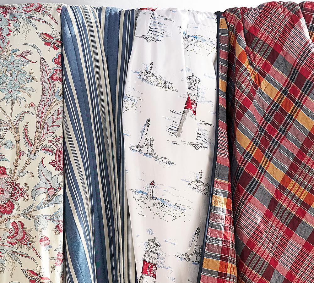 Lighthouse Print Patterned Duvet Cover & Sham | Pottery Barn