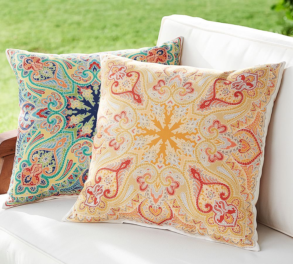 Penelope Outdoor Throw Pillow | Pottery Barn