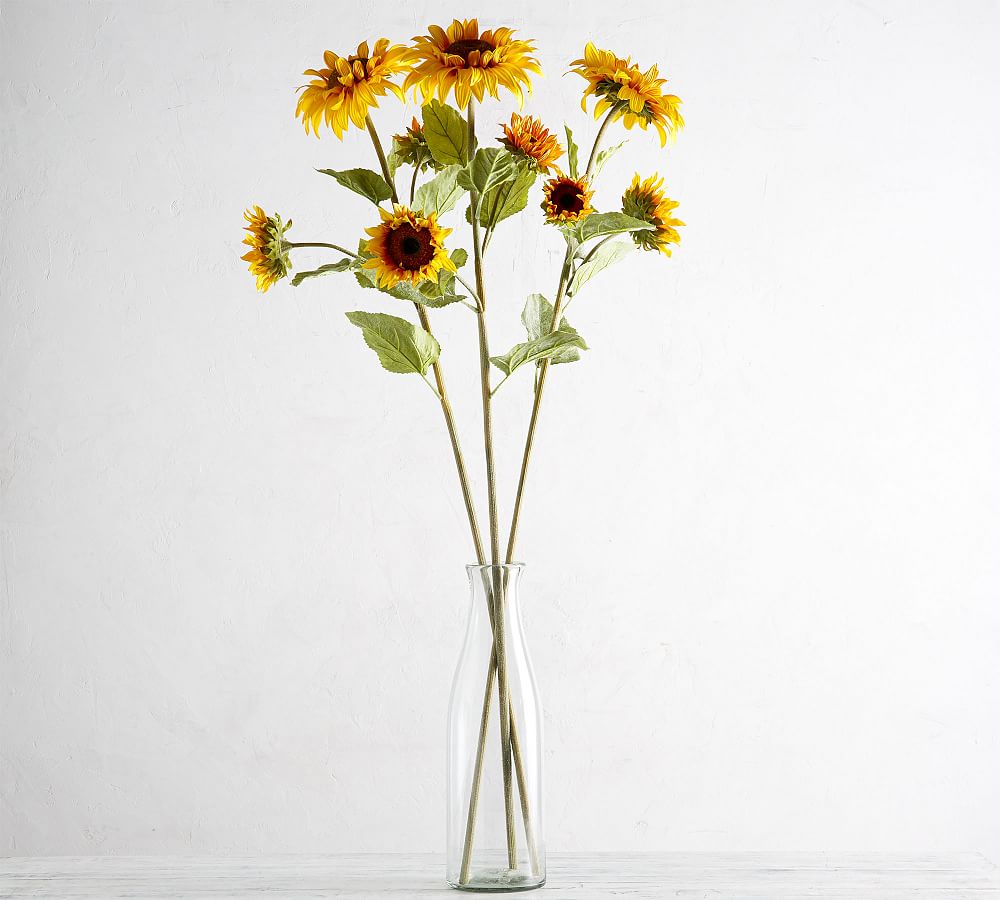 Faux Sunflower Branch | Artificial Flowers | Pottery Barn