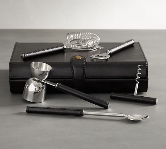 Saddle Noir Bar Tool Set | Pottery Barn