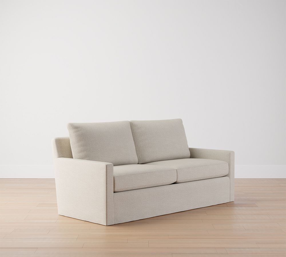 Ayden Square Arm Slipcovered Sleeper Sofa | Pottery Barn