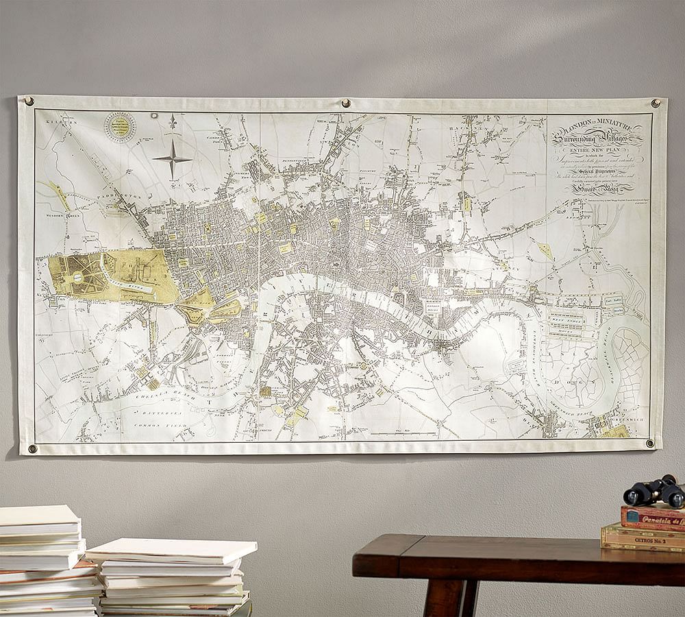 London Map Canvas Wall Art | Pottery Barn
