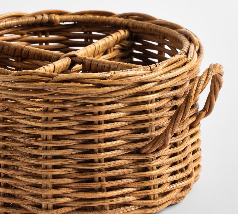 Handwoven Wicker Flatware Caddy | Pottery Barn