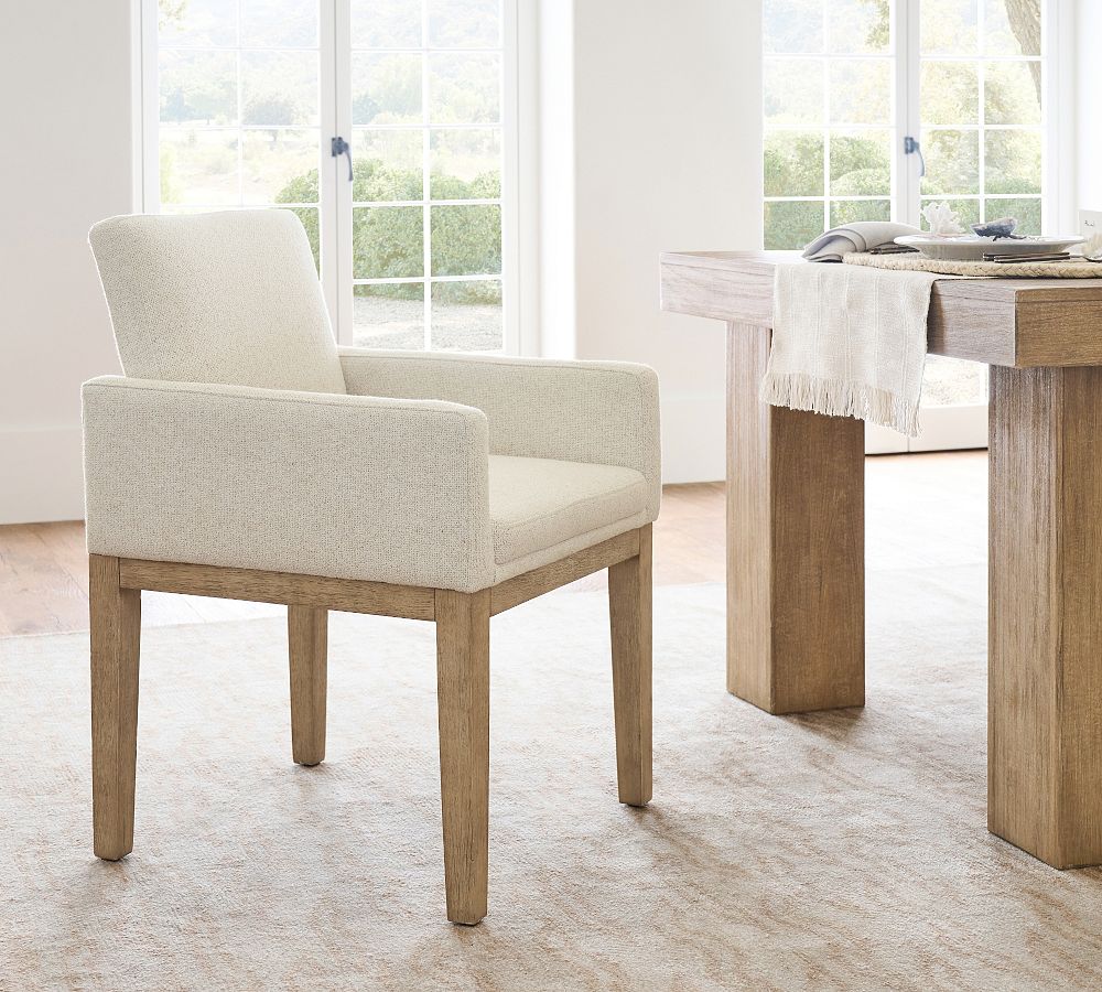 Jake Upholstered Dining Armchair | Pottery Barn
