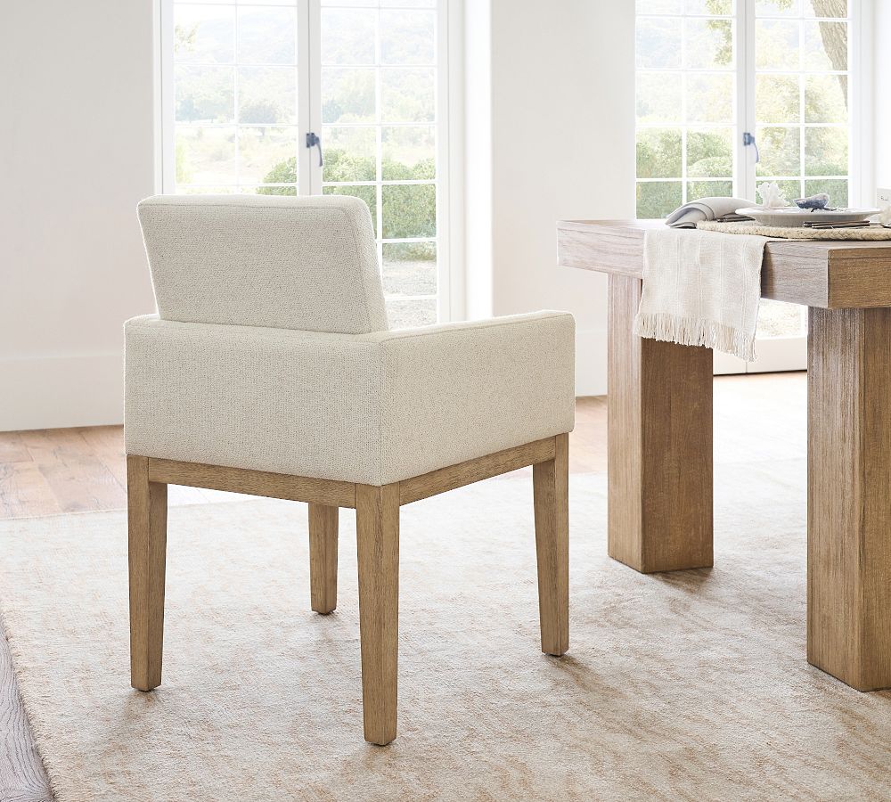 Jake Upholstered Dining Armchair | Pottery Barn