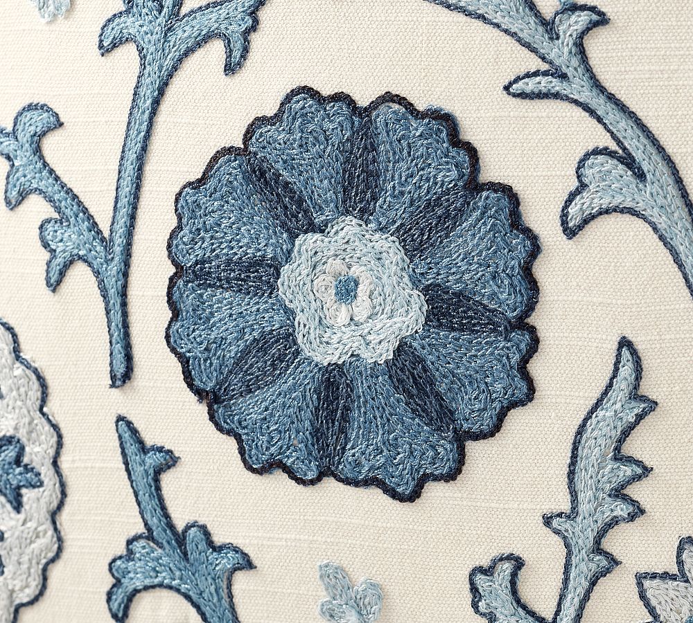 Penelope Embroidered Throw Pillow | Pottery Barn